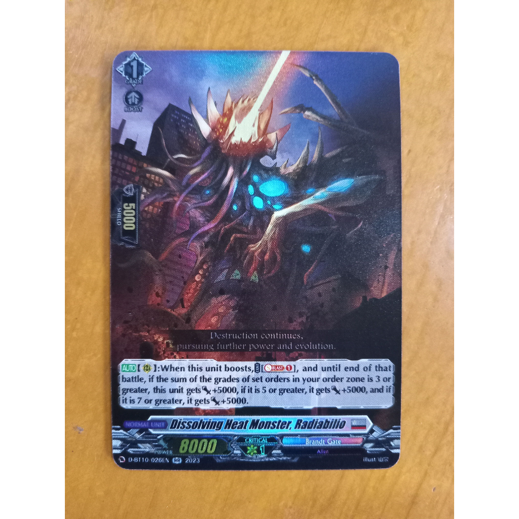 CFV Dissolving Heat Monster, Radiabilio RR D-BT10 Brandt Gate Cardfight Vanguard English ...