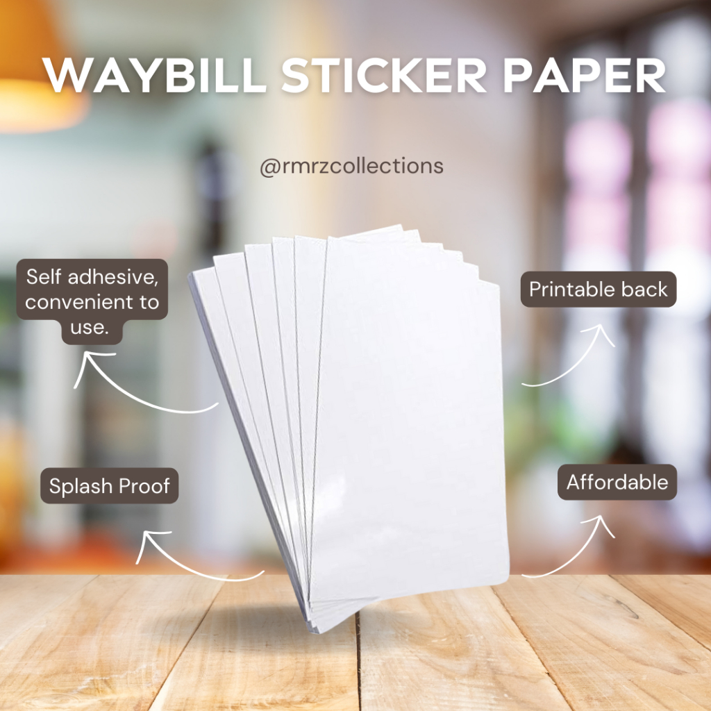 A6 Water Proof Waybill Sticker Paper with Printable back for Inkjet ...