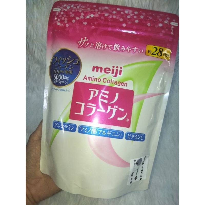 AUTHENTIC MEIJI AMINO COLLAGEN POWDER (28days supply)196G | Shopee Philippines