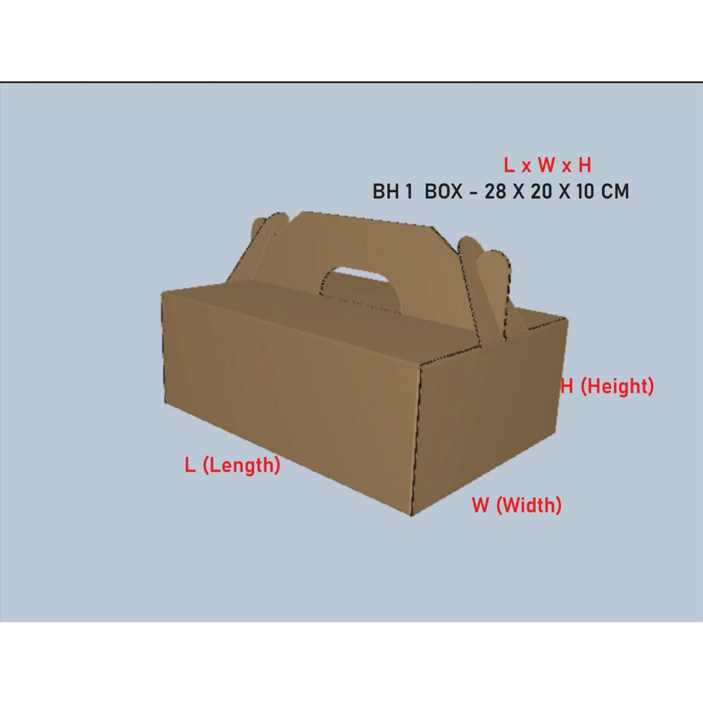 Chicken Box w/ handle (Corrugated) | Shopee Philippines