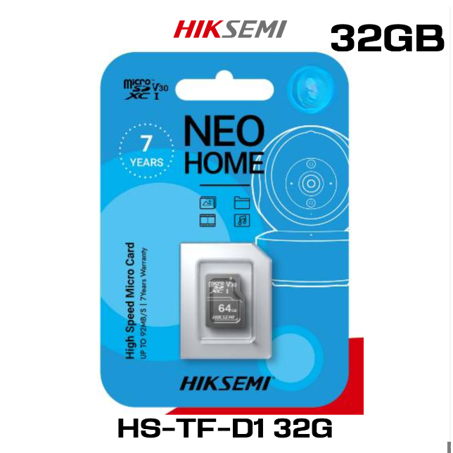 HIKSEMI Neo 32GB Home Memory Card Class 10 Camera Phone High Speed UHS-I Micro TF SD Card ...