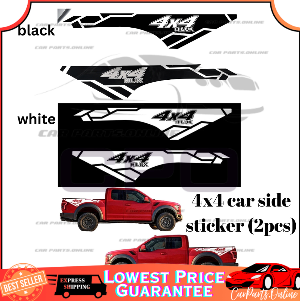 CPO 2PCS Car Sport 4x4 Stickers for Toyota Hilux Revo Vigo Auto Body ...