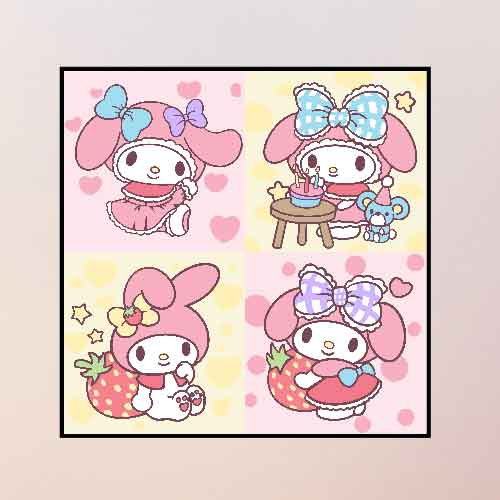 【NEW】20*20 Four Grid Cartoon Framed Digital Painting Pagpipinta DIY ...