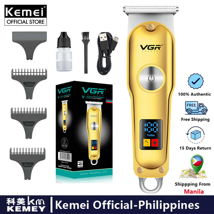 VGR-290 Rechargeable Hair Clipper Haircut Razor Hair Cutter Electric ...