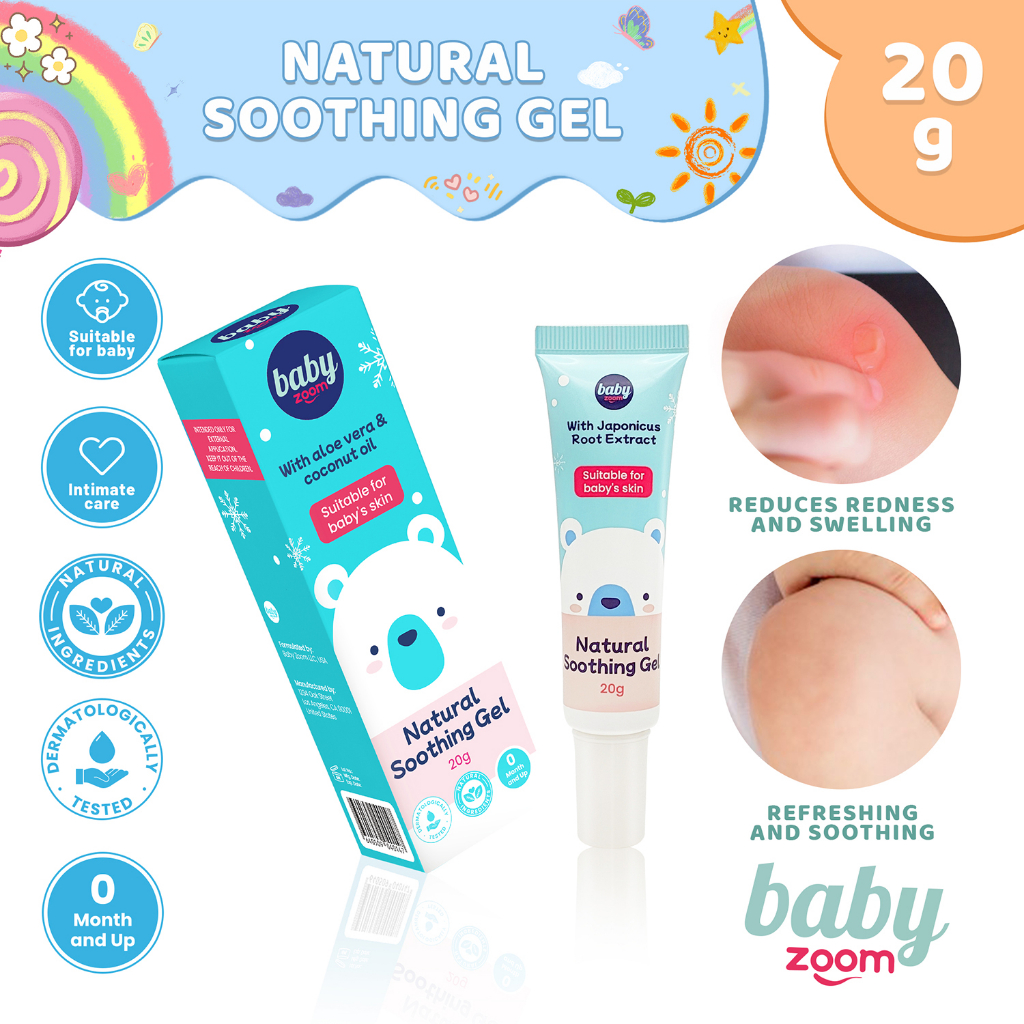 BabyZoom Natural Soothing Gel 20g After Bug Bites Insect Bites Cream ...