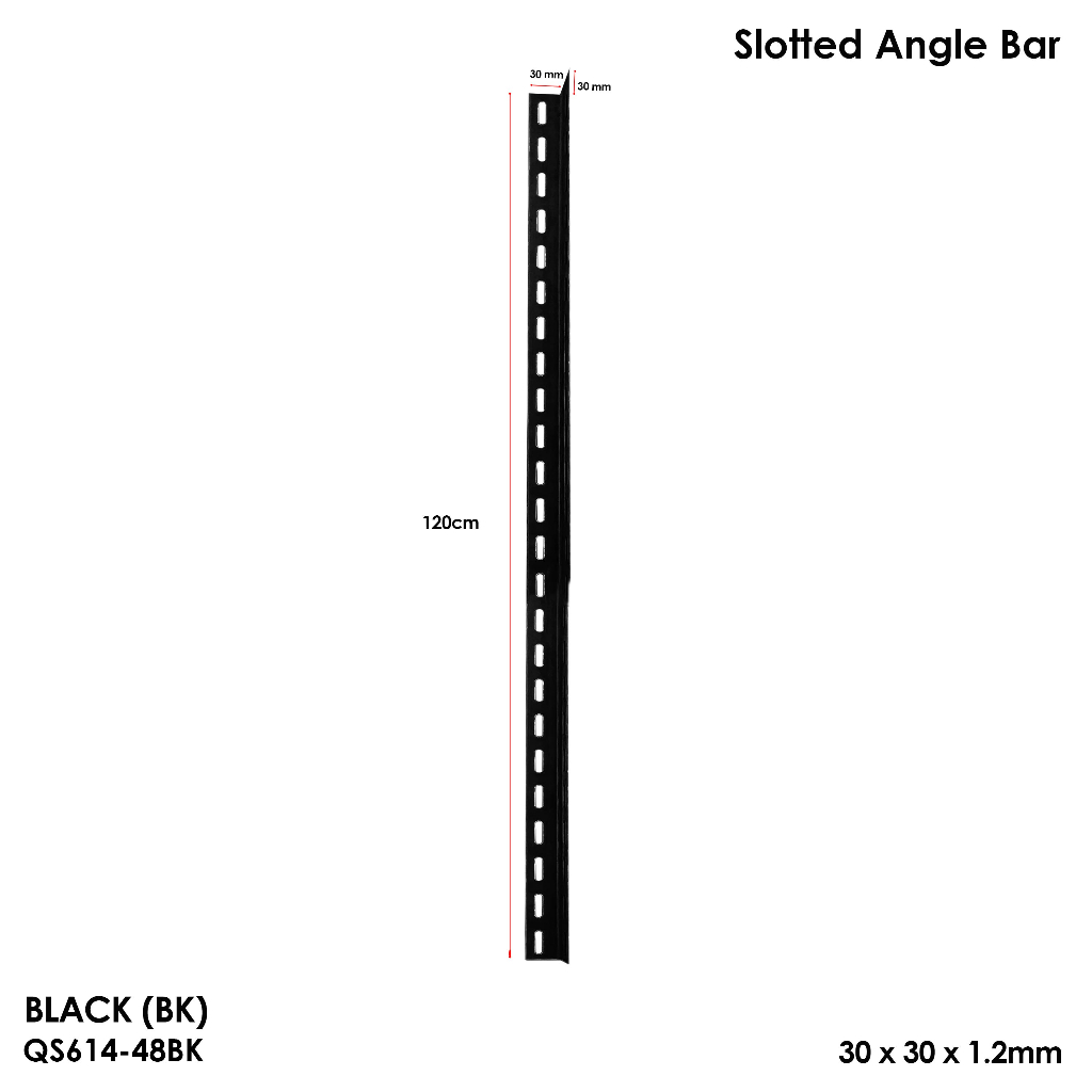 Oval Hole SLOTTED STEEL ANGLE BAR QS614 DIY Storage Shelving 30x30x1 ...