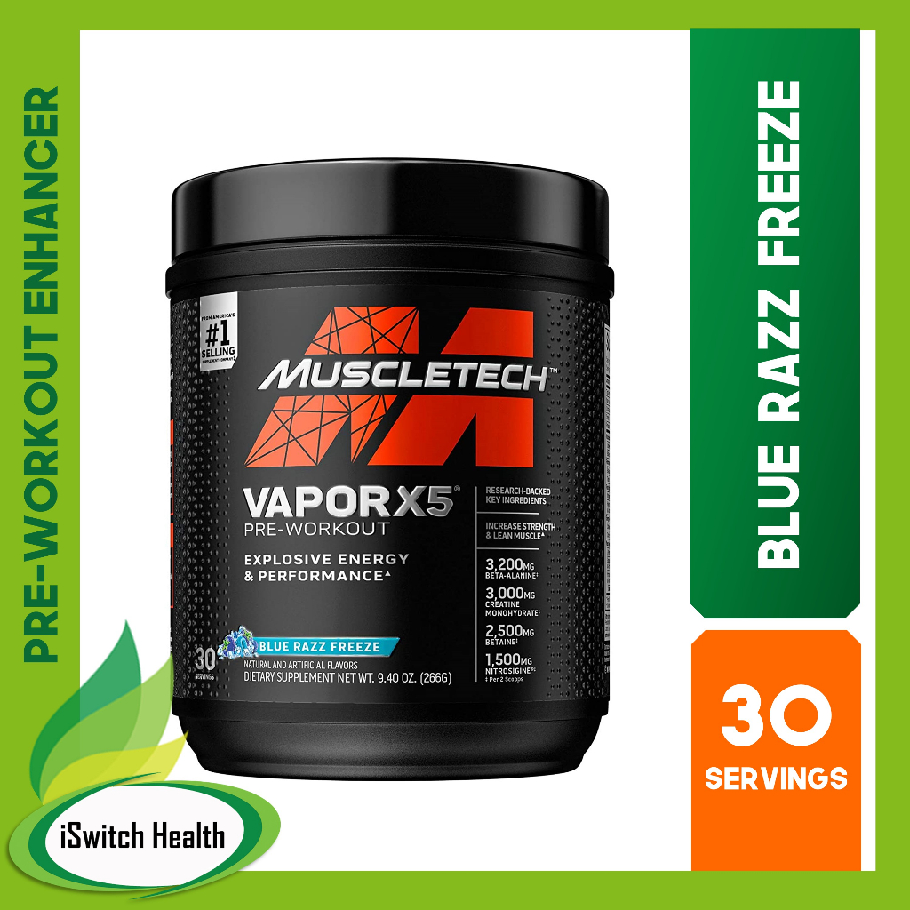 MuscleTech Vapor X5 Pre-Workout - 30 Servings | Enhanced Energy | Focus ...