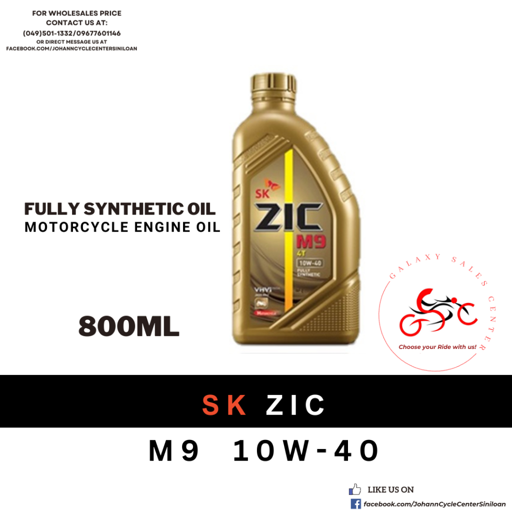 SK ZIC M9 4T 10W-40 FULLY SYNTHETIC 800ml | Shopee Philippines