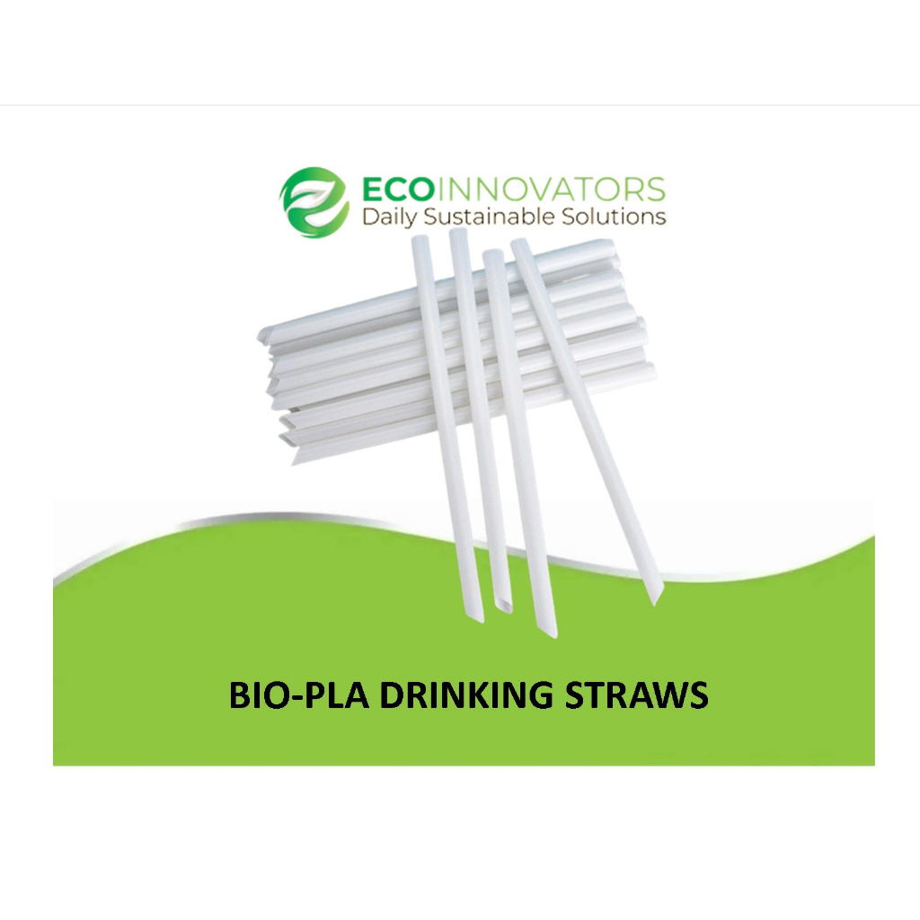ECO MAISTRAW 100% Biodegradable BIO-PLA Drinking Straws 100s 200s (cornstarch based) | Shopee ...
