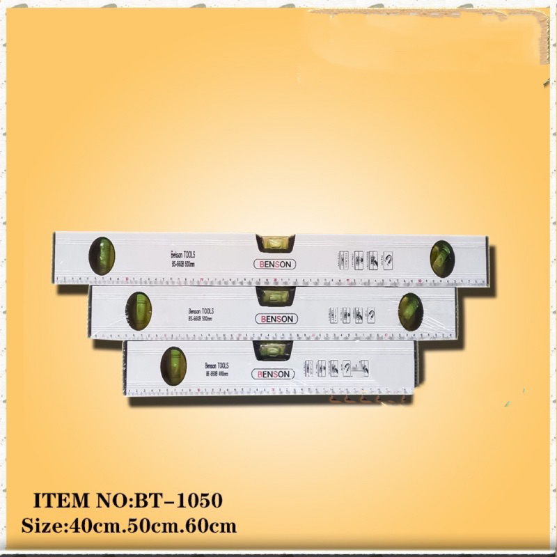 BENSON ALUMINUM LEVEL BAR SILVER ( 30cm / 40cm / 50cm / 60cm / 100cm ...