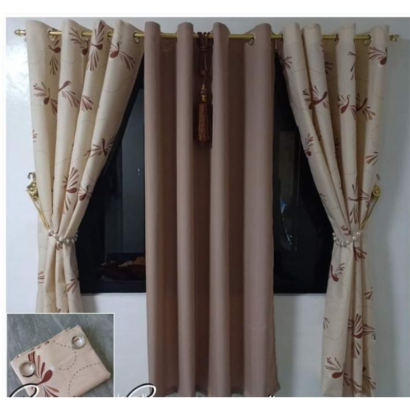 3n1 & per pc Ring curtain 5.6ft to 7ft pelican design | Shopee Philippines