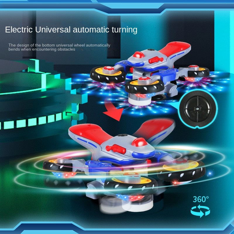 Electric universal car stunt spinning motorcycle morphing car light ...