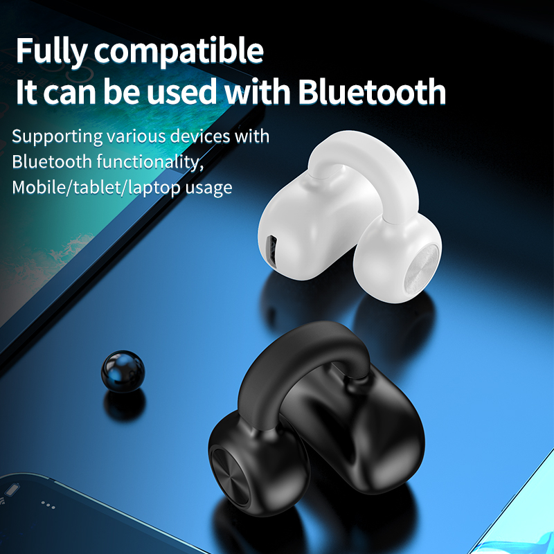 C10 Touch Control Bluetooth Headset Bone Conduction Ear Clip Bluetooth ...
