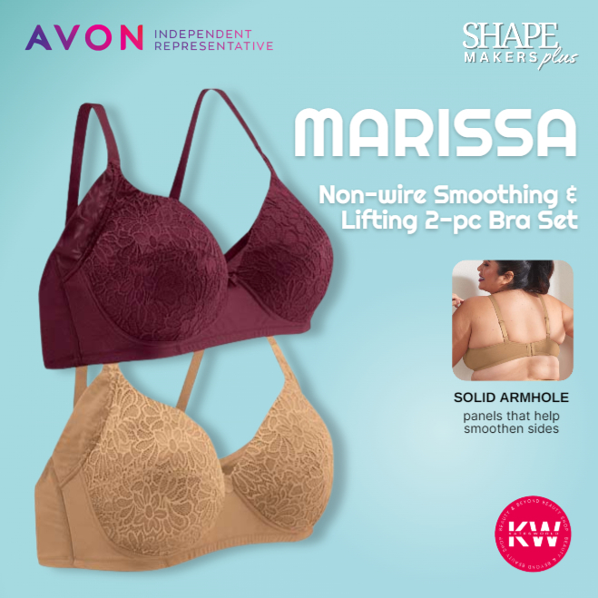 AVON Shapemakers Plus Size Marissa Non-wire Smoothing and Lifting Bra Set (38B-42B) | Shopee ...