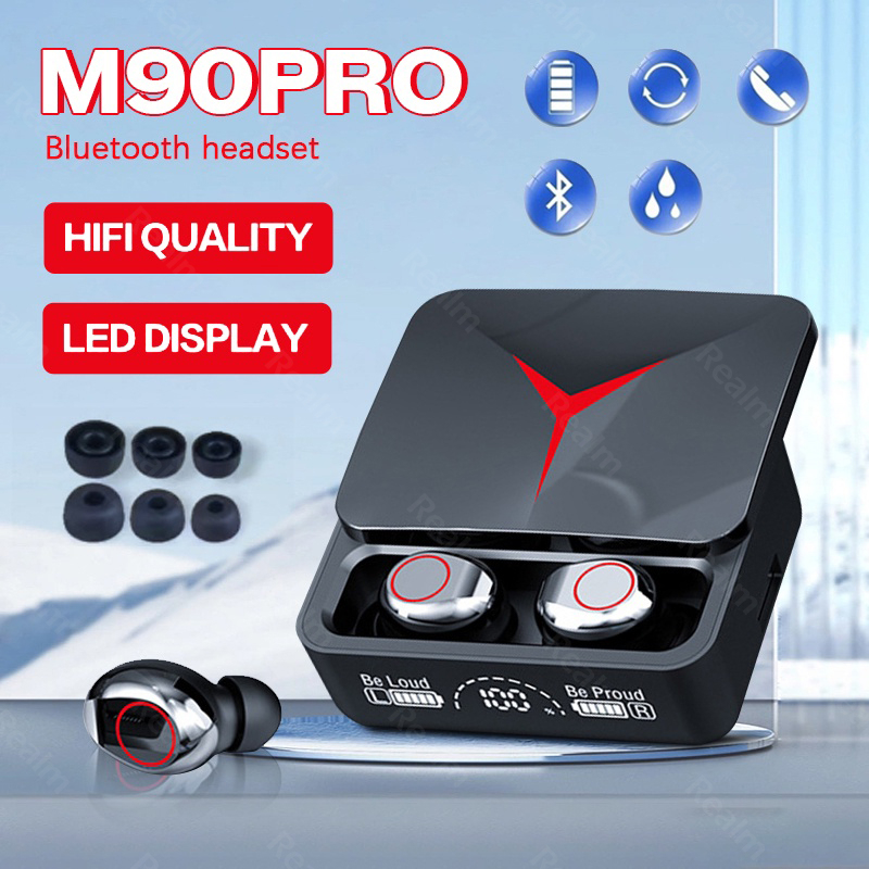 M90 TWS Earphones Bluetooth Wireless With Mic 5.3 Dual Call Game ...