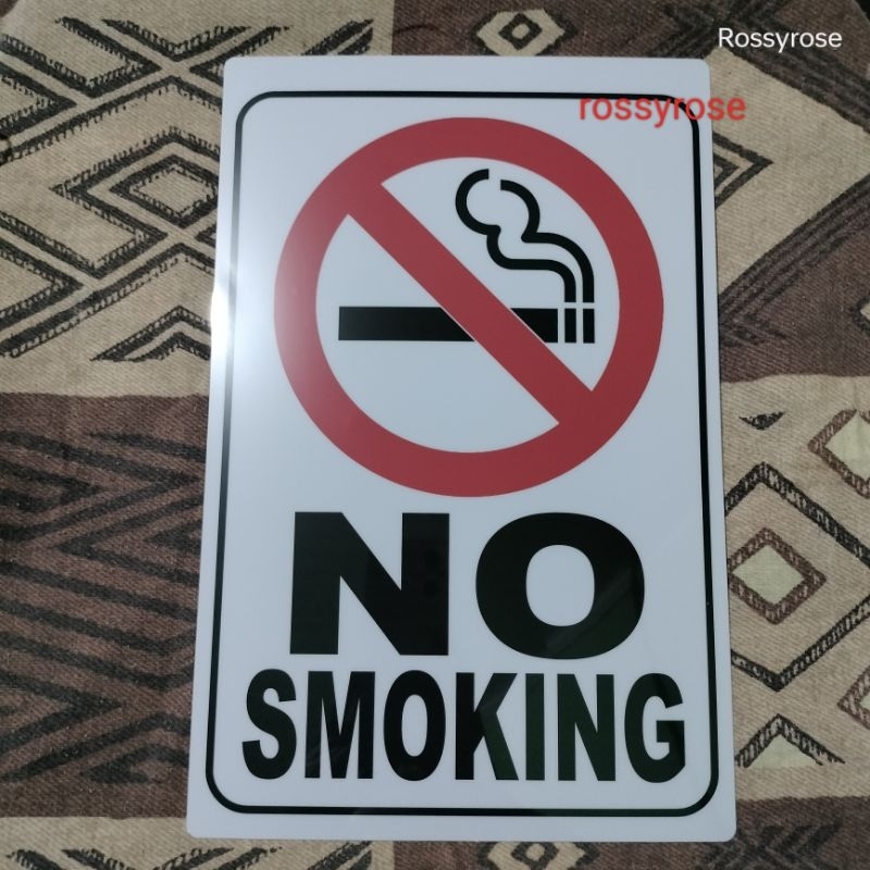 PVC No Smoking Portrait PVC Plastic Signage (like ATM and ID) 7.8x11 ...