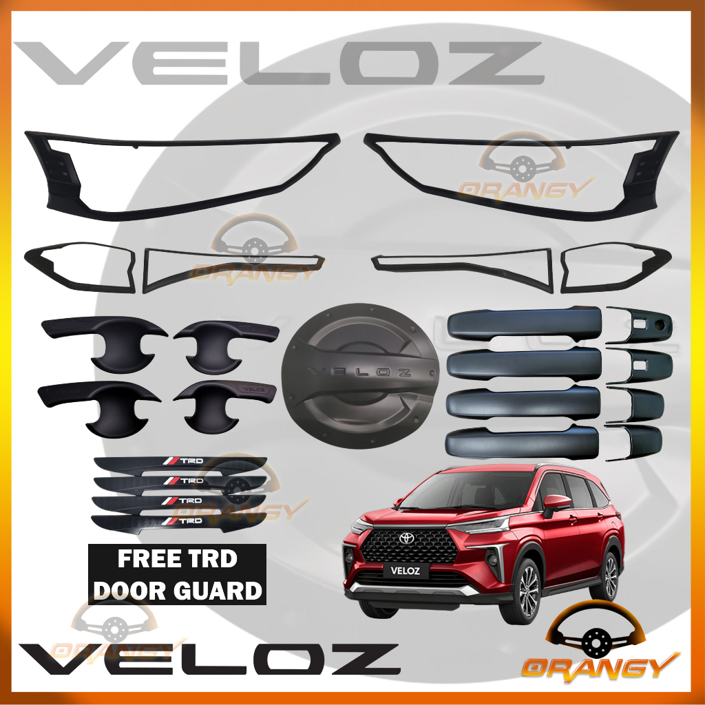 Toyota Veloz 2022 to 2024 Garnish Cover Combo Set Matte Black / Chrome ...