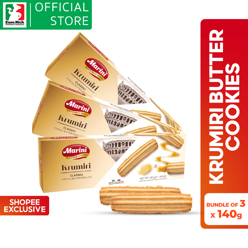 Bundle of 3 - Marini Krumiri Butter Cookies 140g | Shopee Philippines