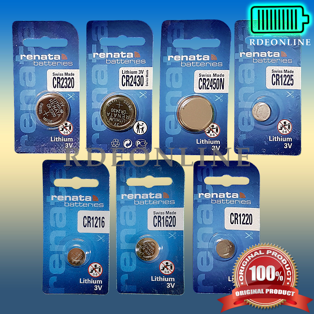 RENATA CR1620 / CR2430 / CR2450N CR2450 / CR1225 / CR1220 / CR1216 ...