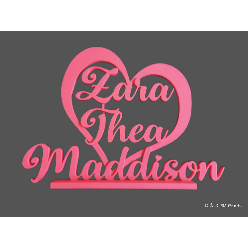 Personalized - Customized Heart Shape Name Standee Home Decor | Shopee ...