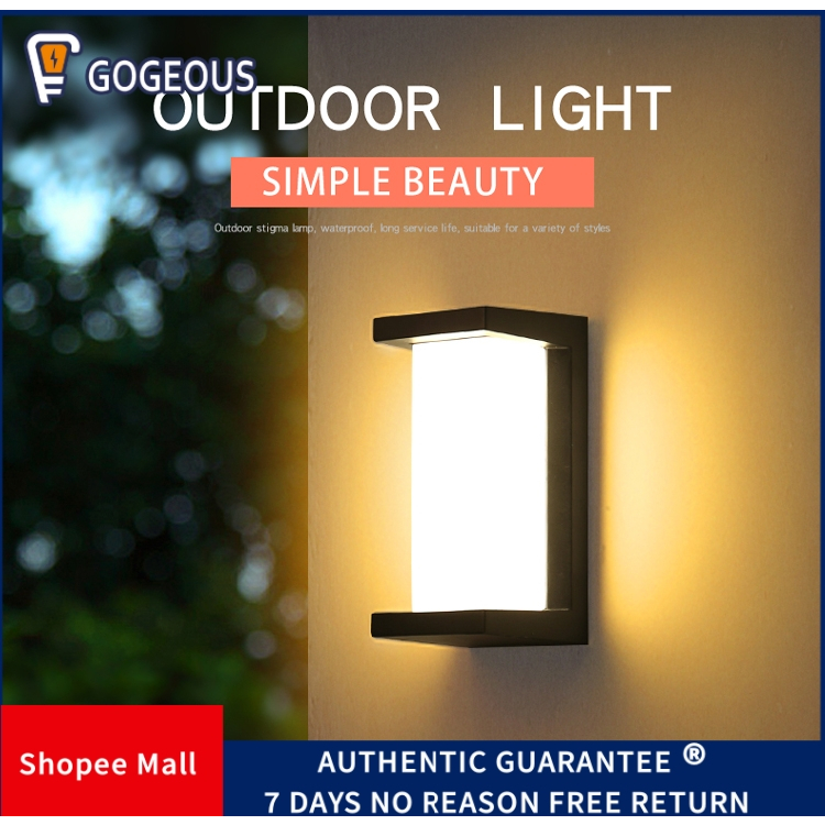 GOGEOUS 18W Modern LED Wall Light Waterproof Outdoor Wall Lamp Outdoor ...