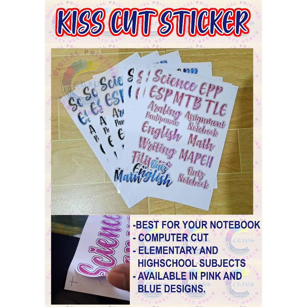 Notebook Sticker - Computer Cut/ Kiss Cut / | Shopee Philippines