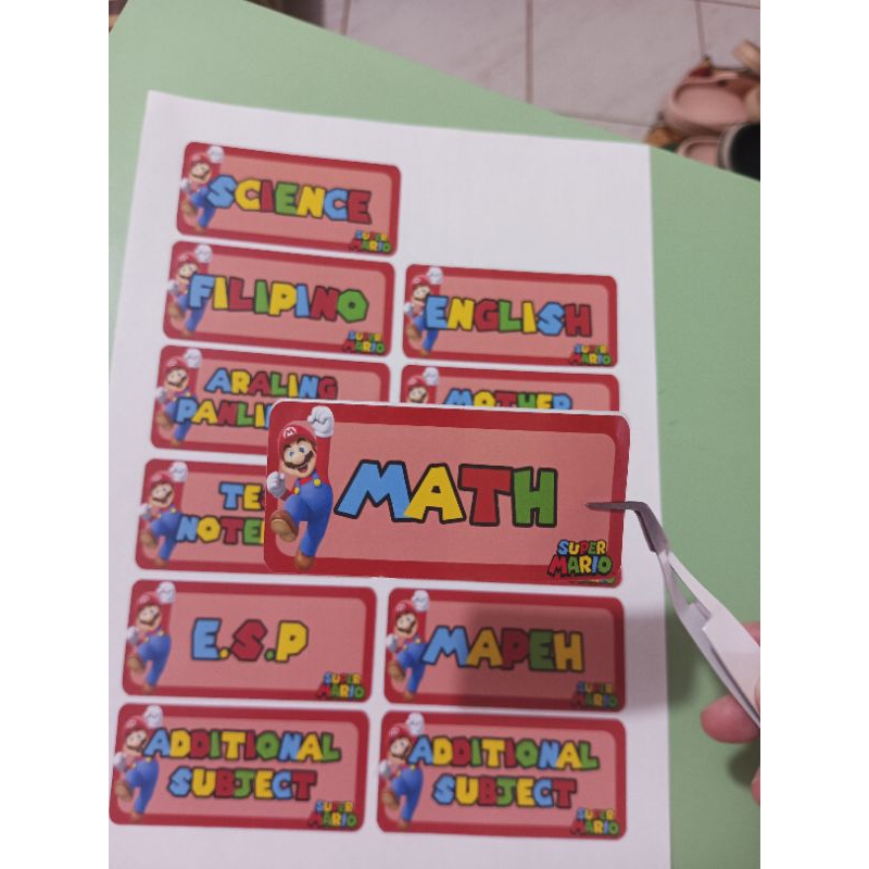 Subject Sticker labels for notebooks for kids Sold per Set | Shopee ...