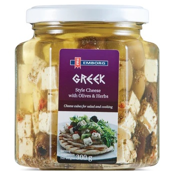 Emborg Greek Style Cheese with Olives & Herb (300g) | Shopee Philippines