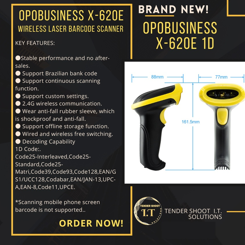 Original! OpoBusiness X-620E X620E X 620E 1D USB Wireless Laser Barcode ...