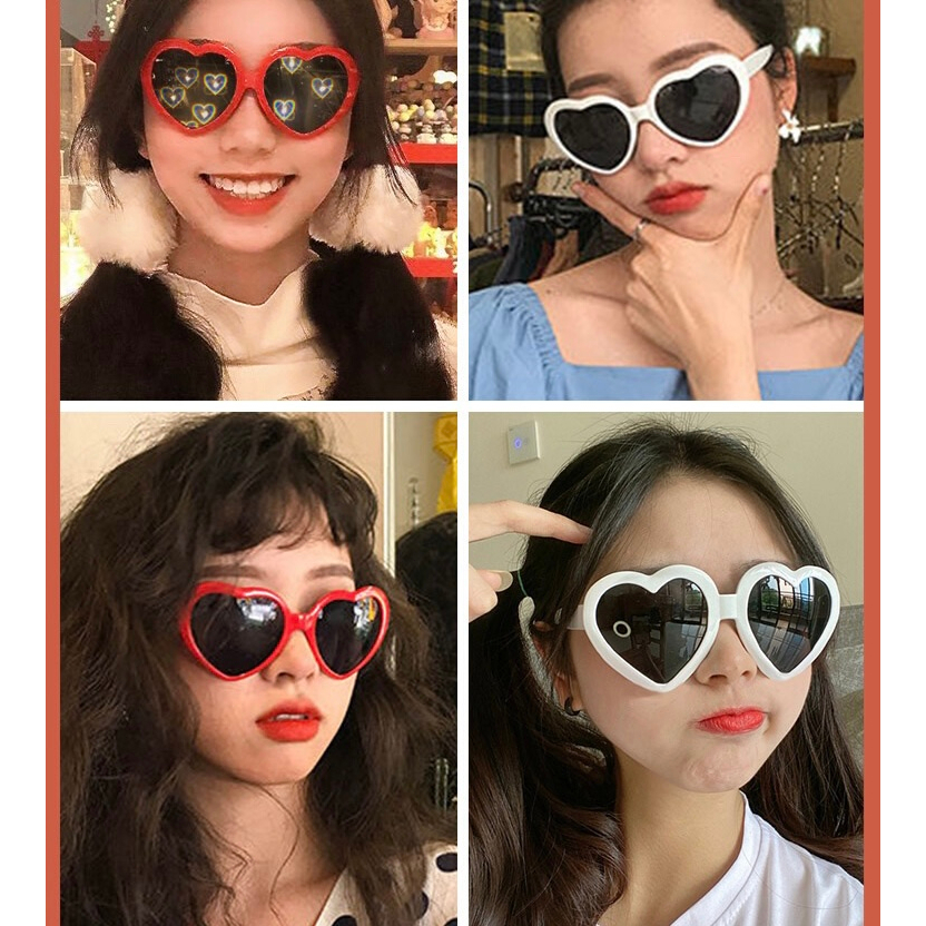 Black Technology Valentine's Day Gift Love Light Special Effect Glasses ...