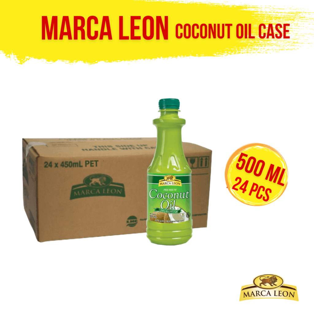 Marca Leon Coconut Oil 500ML Bottle Case (24 pcs) | Shopee Philippines