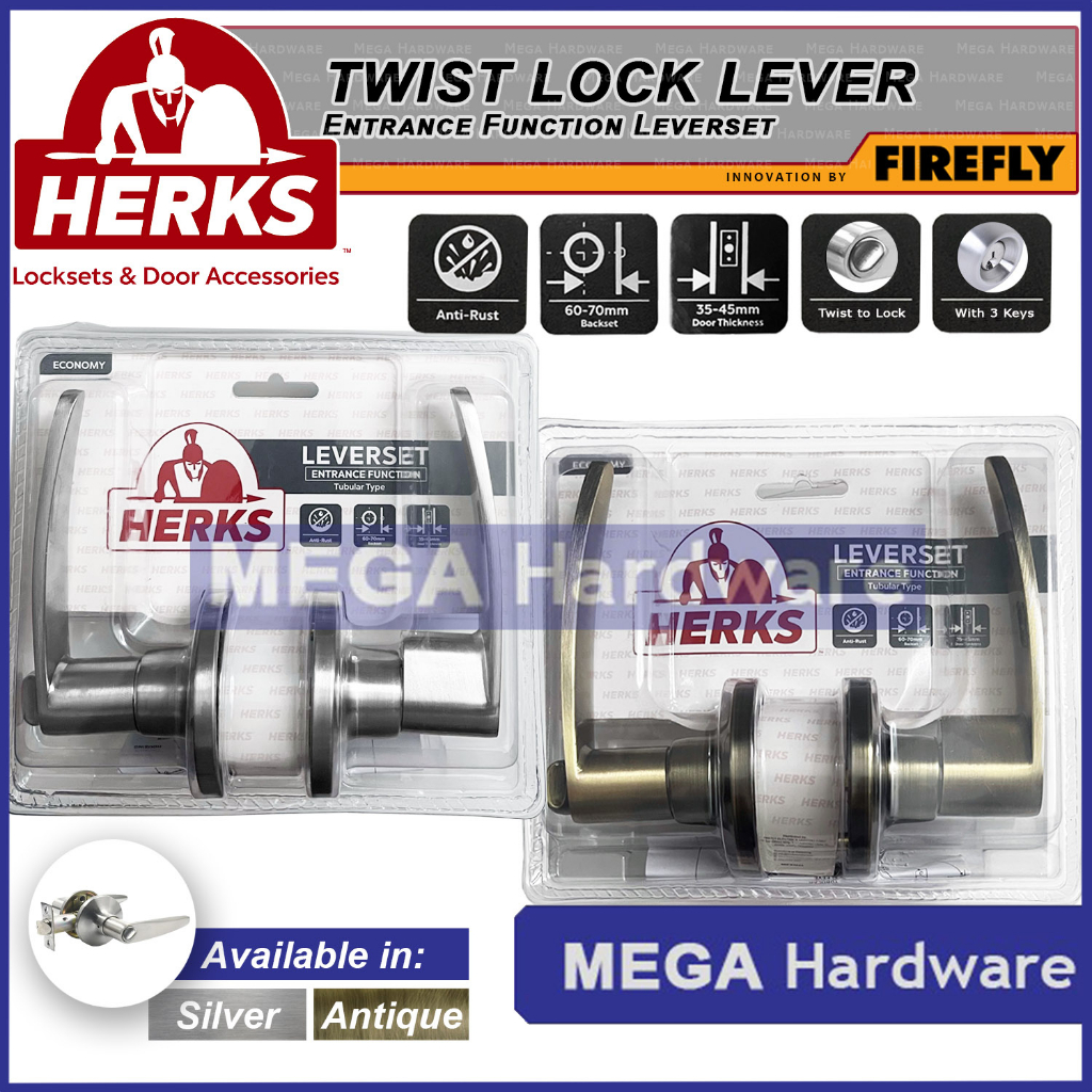 FIREFLY HERKS Door Knob / Lever Type Lockset (TWIST OR PUSH BUTTON ...