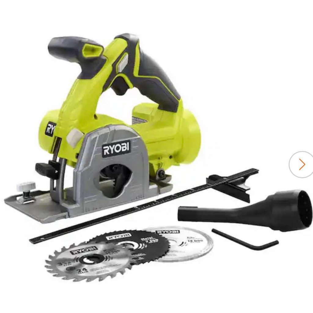 Ryobi P555 18V Cordless 3-3/8 in. Multi-Material Plunge Saw (Tool Only ...