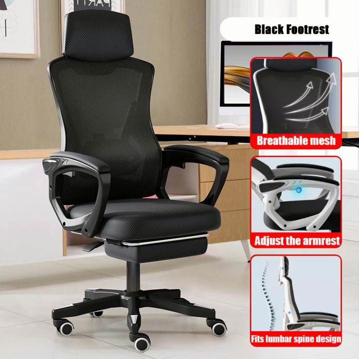 Ergonomics Chair High Back Mesh Office Desk Computer stool with Massage ...