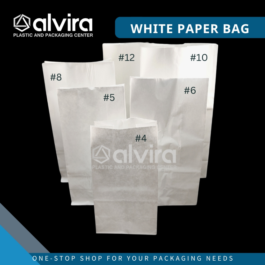 White Take Out Bag Paper 100pcs/pack (WHITE SUPOT) | Shopee Philippines