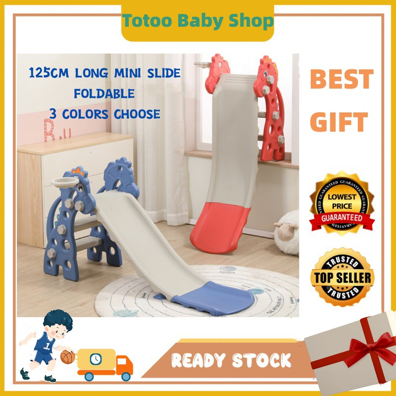 Children Pony 2 In 1 Slide Toys Set with Basketball Hoop Toy Indoor Toy ...