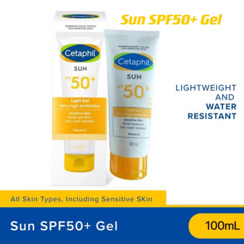 Cetaphil Sunblock SPF 50+ Light Gel (Face & Body) 100ml sunscreen protection | Shopee Philippines