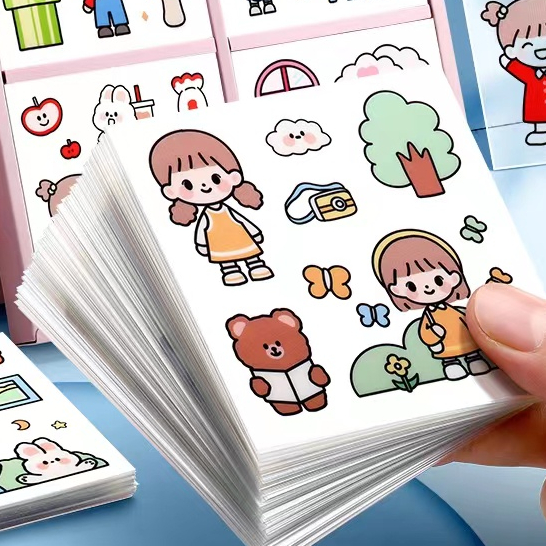 Cute Cartoon Journal Sticker Gift DIY Handmade Account Decorative ...