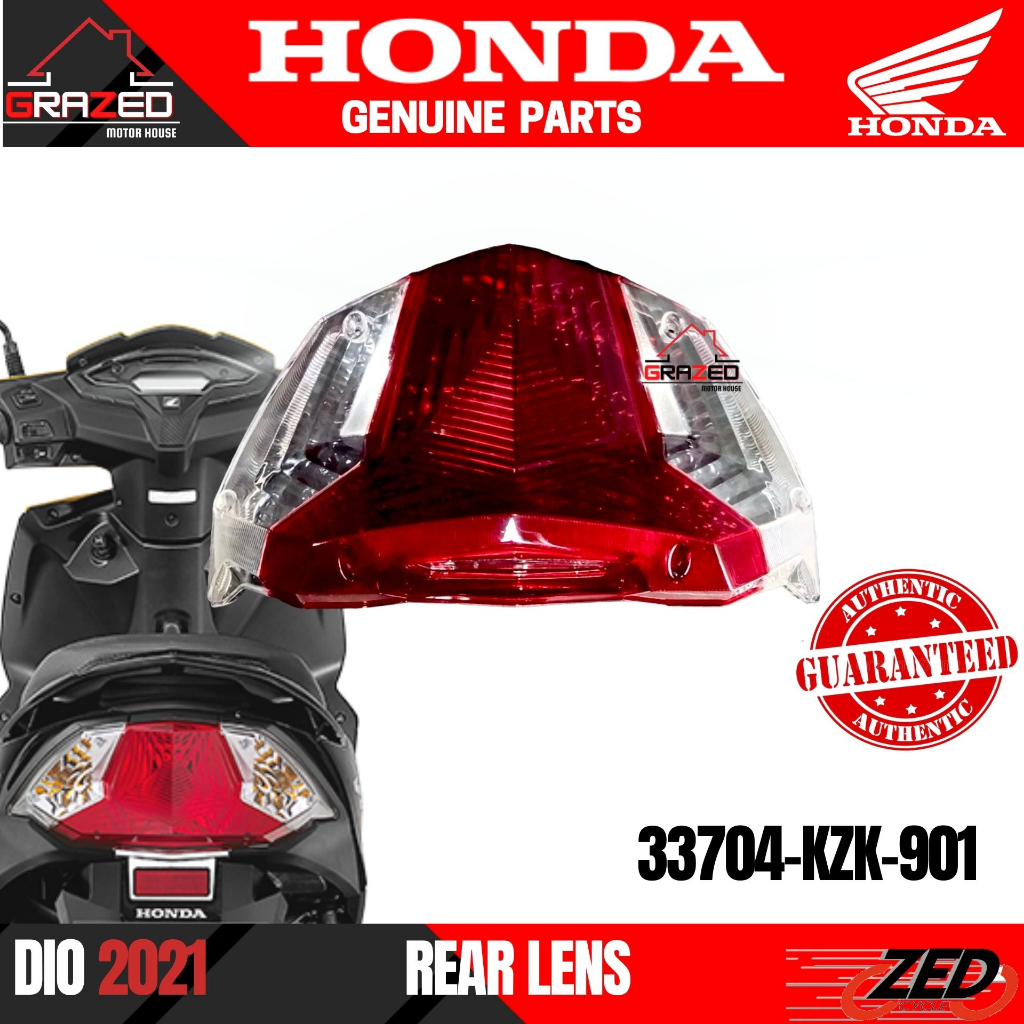 TAIL LIGHT LENS for HONDA DIO 2021 (33704-KZK-901) GENUINE | Shopee ...