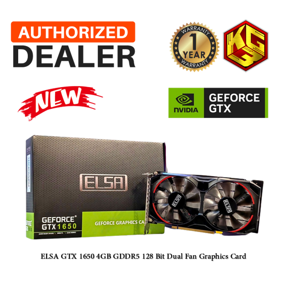 ELSA GTX 1650 4GB Gddr5 128 Bit Dual Fan Graphics Card | Shopee Philippines