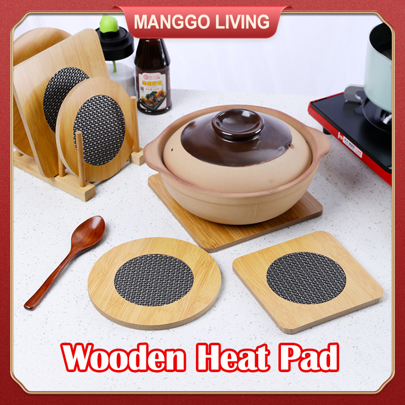 Wooden Heat Pad Insulation Mat Scald Proof Kitchen Table Mat Placemats ...