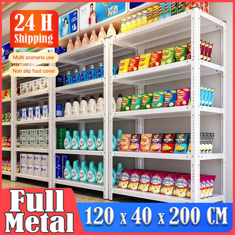 【120*50*200 CM】Full Metal Heavy Duty Storage Shelves Rack Shelves 5/6 ...