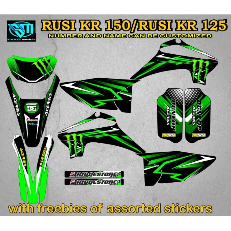 Rusi KR 150, Rusi KR 125 full body decals Laminated | Shopee Philippines