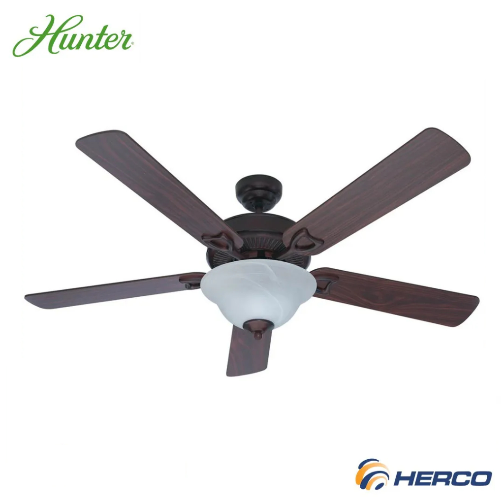 Hunter Revolution Classic Deluxe 52" Rustic Bronze Ceiling Fan 220v ...