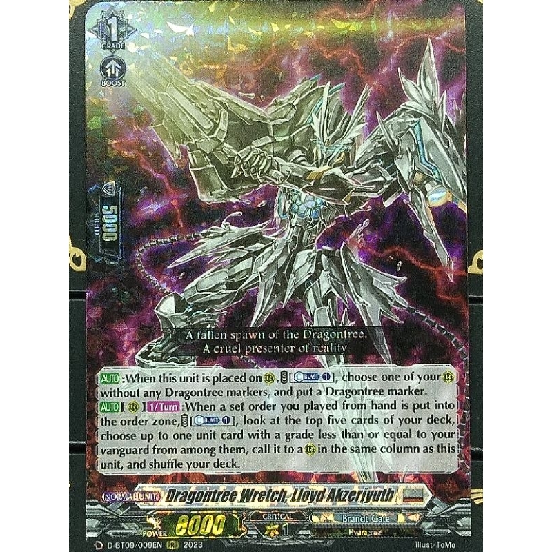 Dragontree Wretch, Lloyd Akzeriyuth (D-BT09/009EN RRR) - Cardfight!! Vanguard OverDress [DBT09 ...