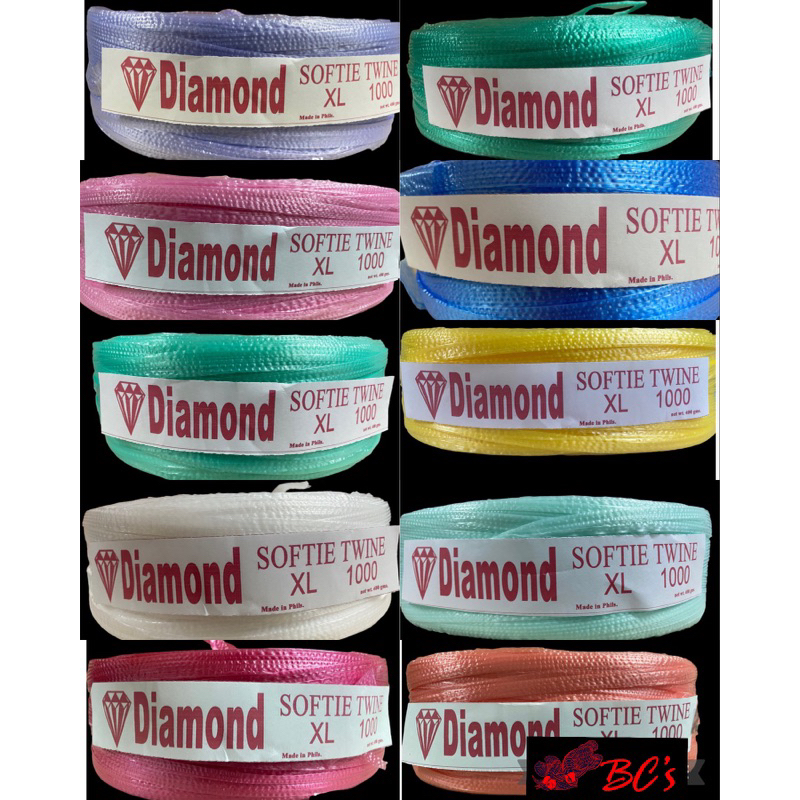 Diamond XL 1000 400grams Soft PLASTIC TWINE 11/4" width can be split ...
