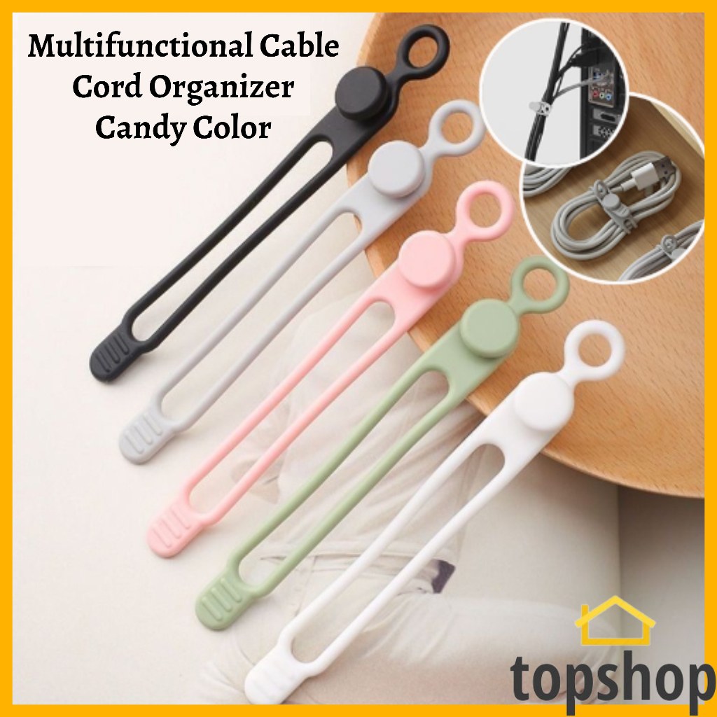 TOPSHOP 1pc Silicone Cable Ties Lightweight Portable Cable Lock For ...
