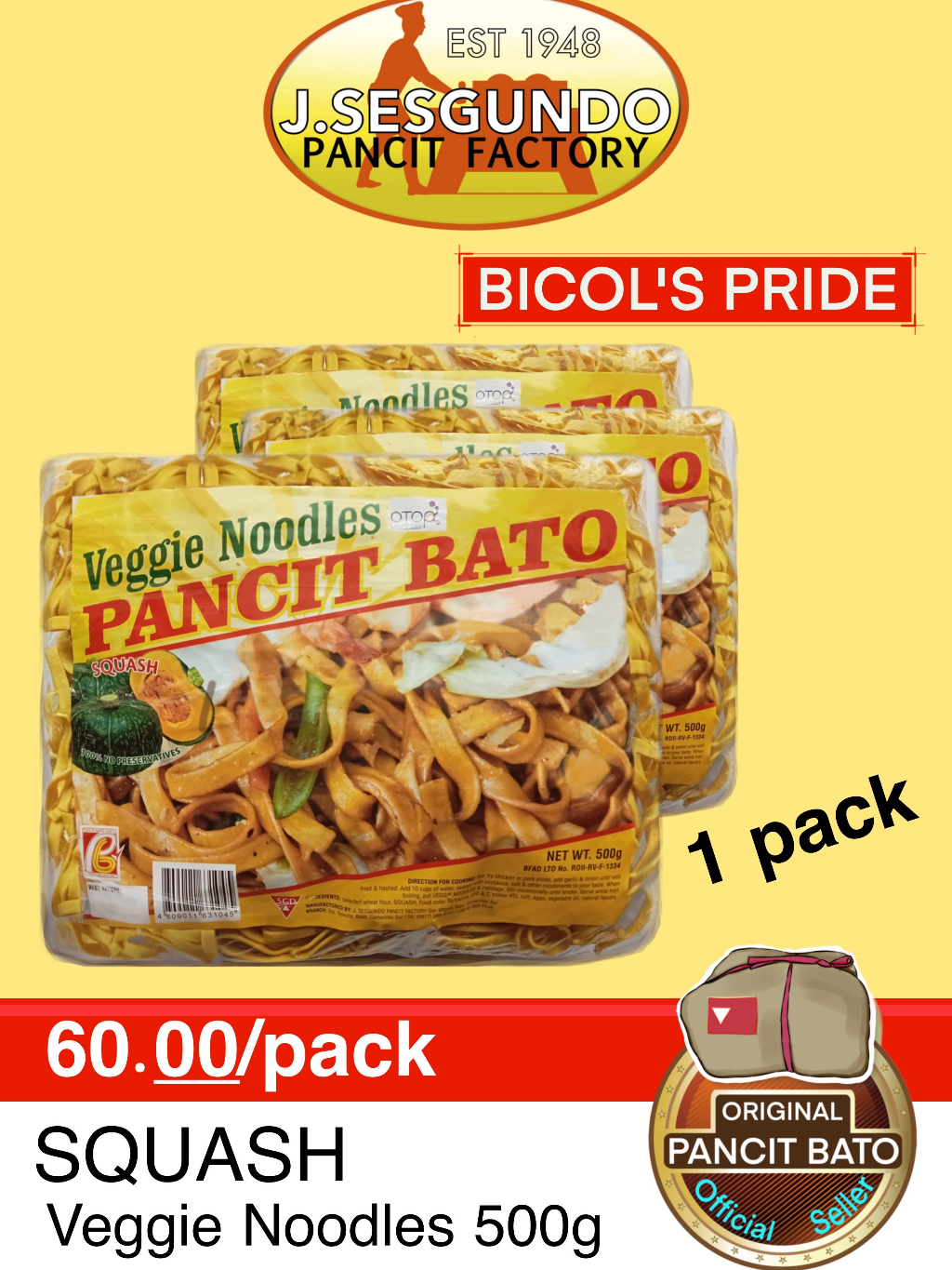 The Original Pancit Bato Squash Veggie Noodles | Shopee Philippines