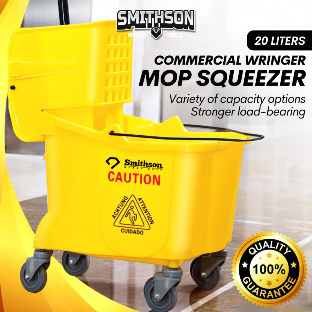 Smithson Mop Squeezer 20 Liters Commercial Mop Bucket with Side Press ...