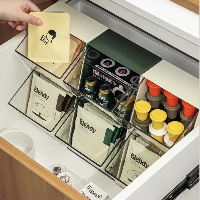 Sunlife Coffee Storage Box Acrylic Tea Bag Organizer Rack Desktop Tea ...